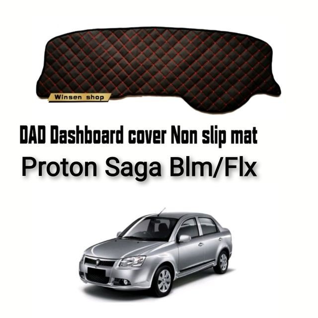 Proton saga flx blm dashboard cover dad red line non slip mat | Shopee ...