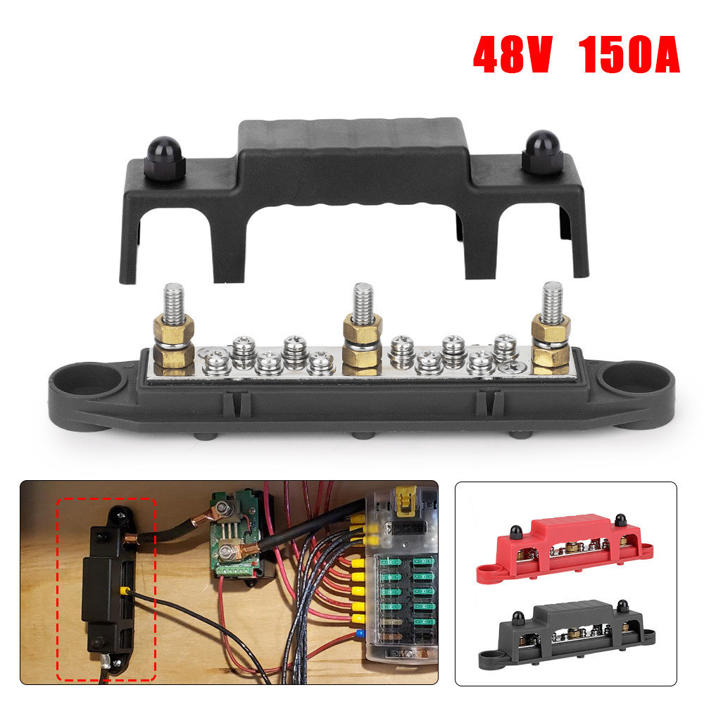 Positive Negative Power Distribution Terminal Block Heavy Duty 150A 10 ...