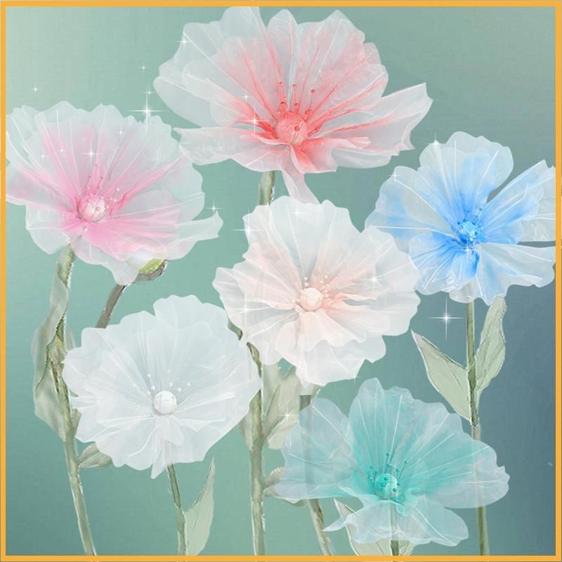 Gauze Flower Head With Pipe Yarn Floral Wedding Scene Layout Party ...