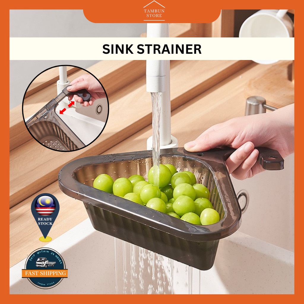 Adjustable Grip Sink Strainer Sink Filter Basket Food Residue Wash ...