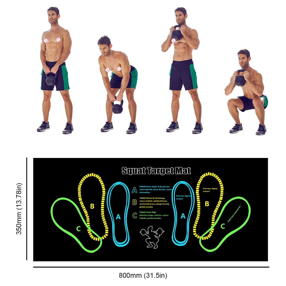 PU Squat Mat Exercise Kneeling Mat 3 Positions Stretch Mat for Home Gym ...