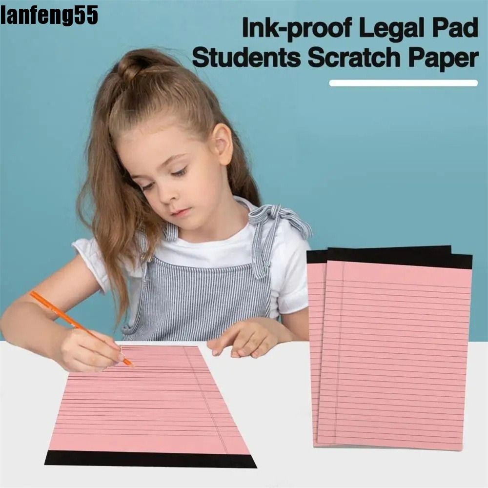 LANFENG Legal Pad, Ink-proof 50 Pages Writing Sheet Paper, Memo Pad ...