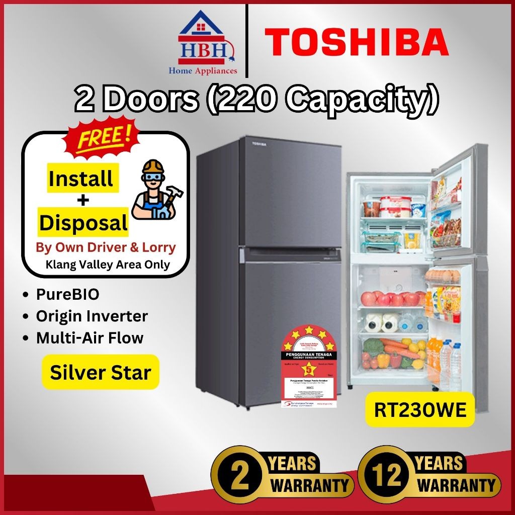 (Live Special) Toshiba | 220 L 2 Door Fridge | Shopee Malaysia