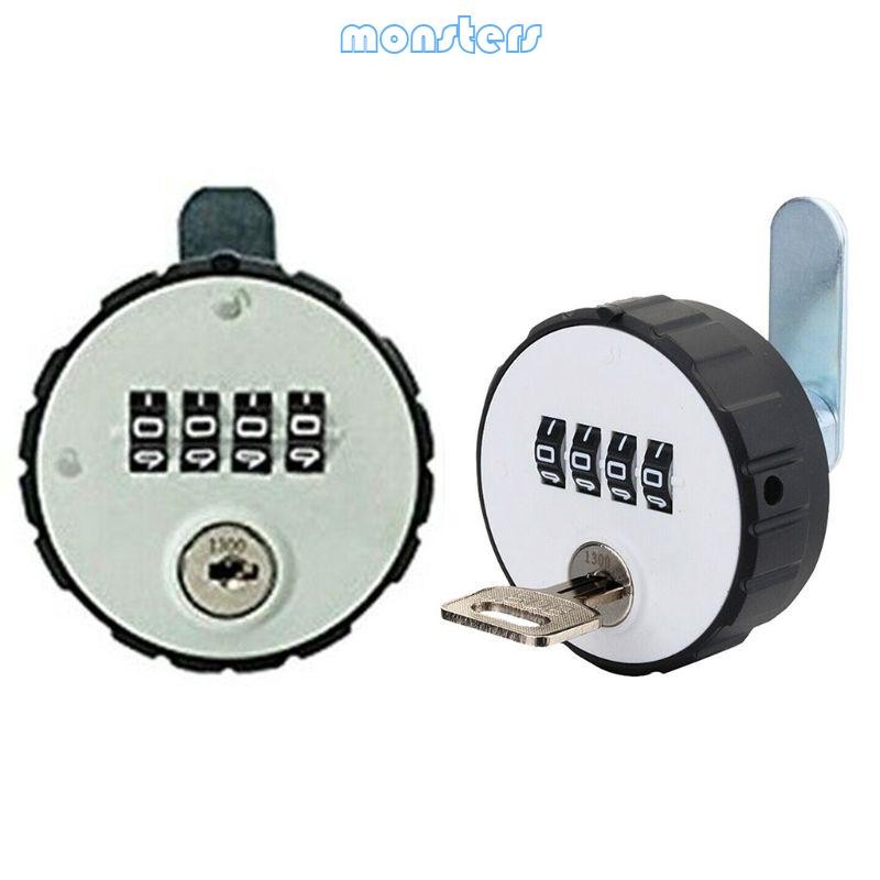 Mon 4-Digit Combination Cabinet Cam Lock Heavy Duty Round Padlock with ...