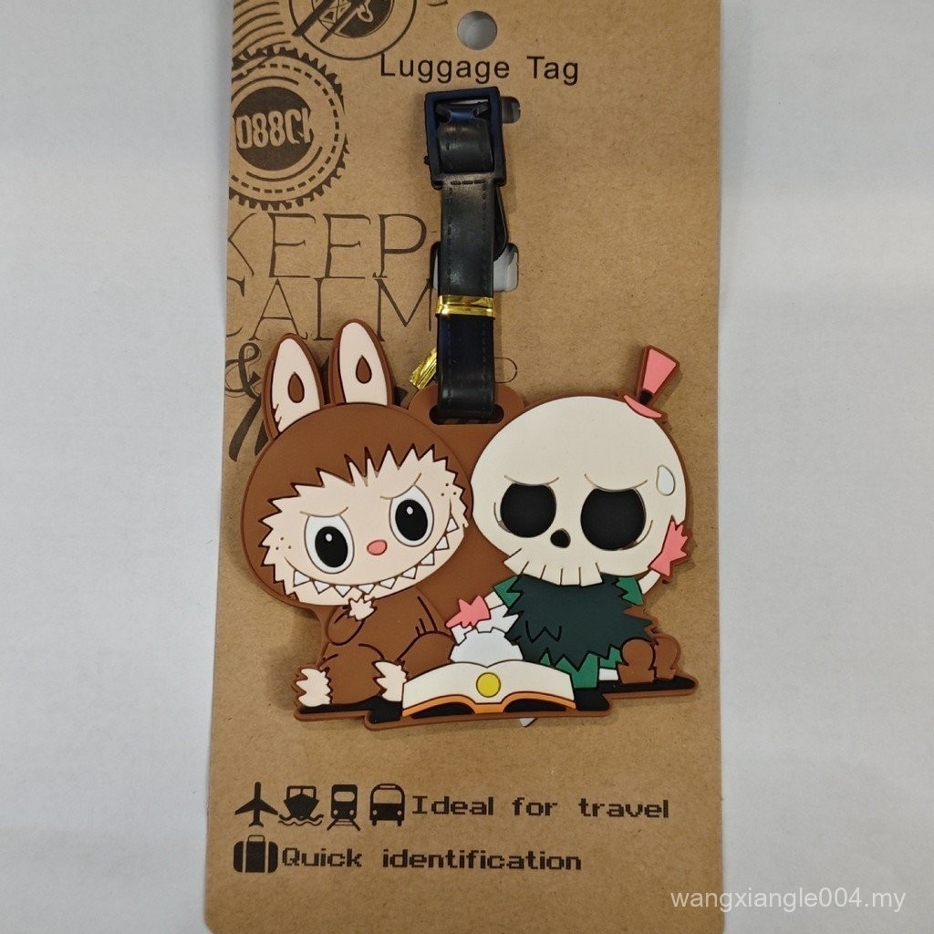 Labubu Anti-Lost Luggage Tag Cartoon Labubu Boarding Pass School Bag ...