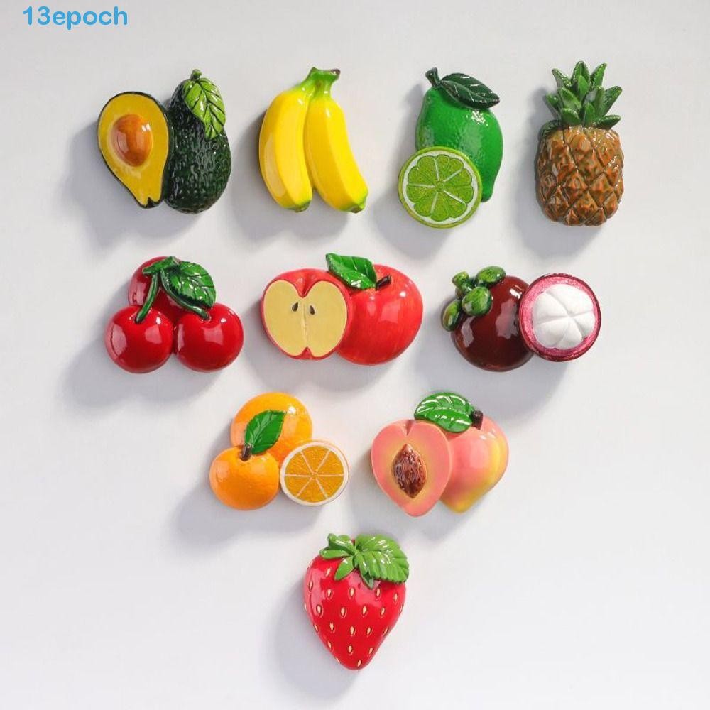 EPOCH 3D Fruit Refrigerator Stickers, 3D Magnetic Simulated Fruit ...