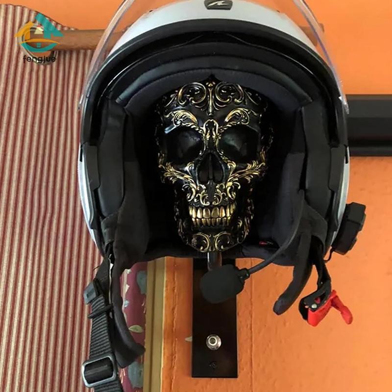 fengjue Motorcycle Helmet Skull Holder,Helmet Storage Rack Wall Mount ...