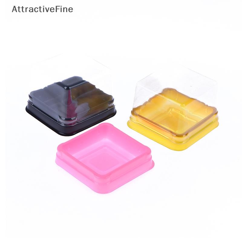 [AttractiveFine] 10/50Pcs Plastic Square Moon Cake Boxes Egg-Yolk Puff ...
