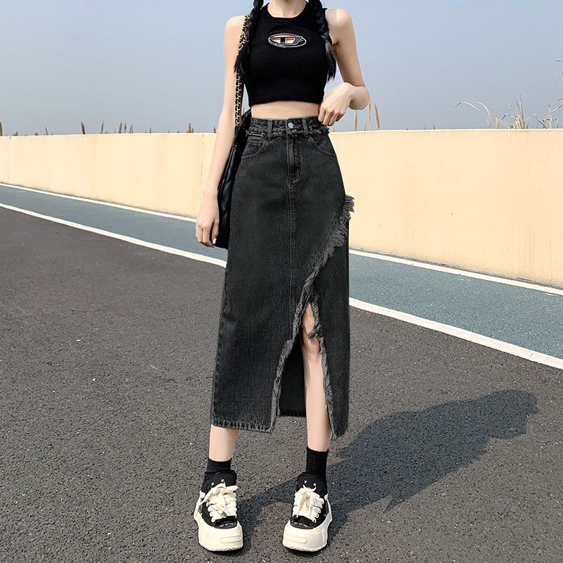 Dress [1492 people's collection] Simple and versatile belly ...