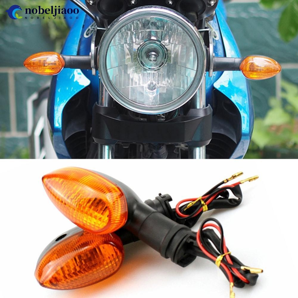 NOBELJIAOO 1Pair Motorcycle Turn Signal Light Indicator Lamp Front Back ...