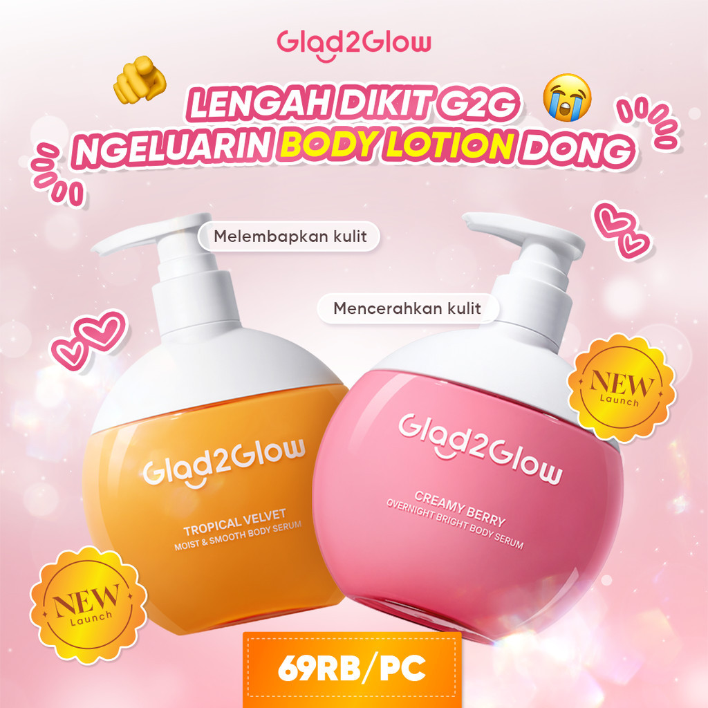 Glad2glow Creamy Berry Overnight Bright Hand Body Serum 300ml Body ...