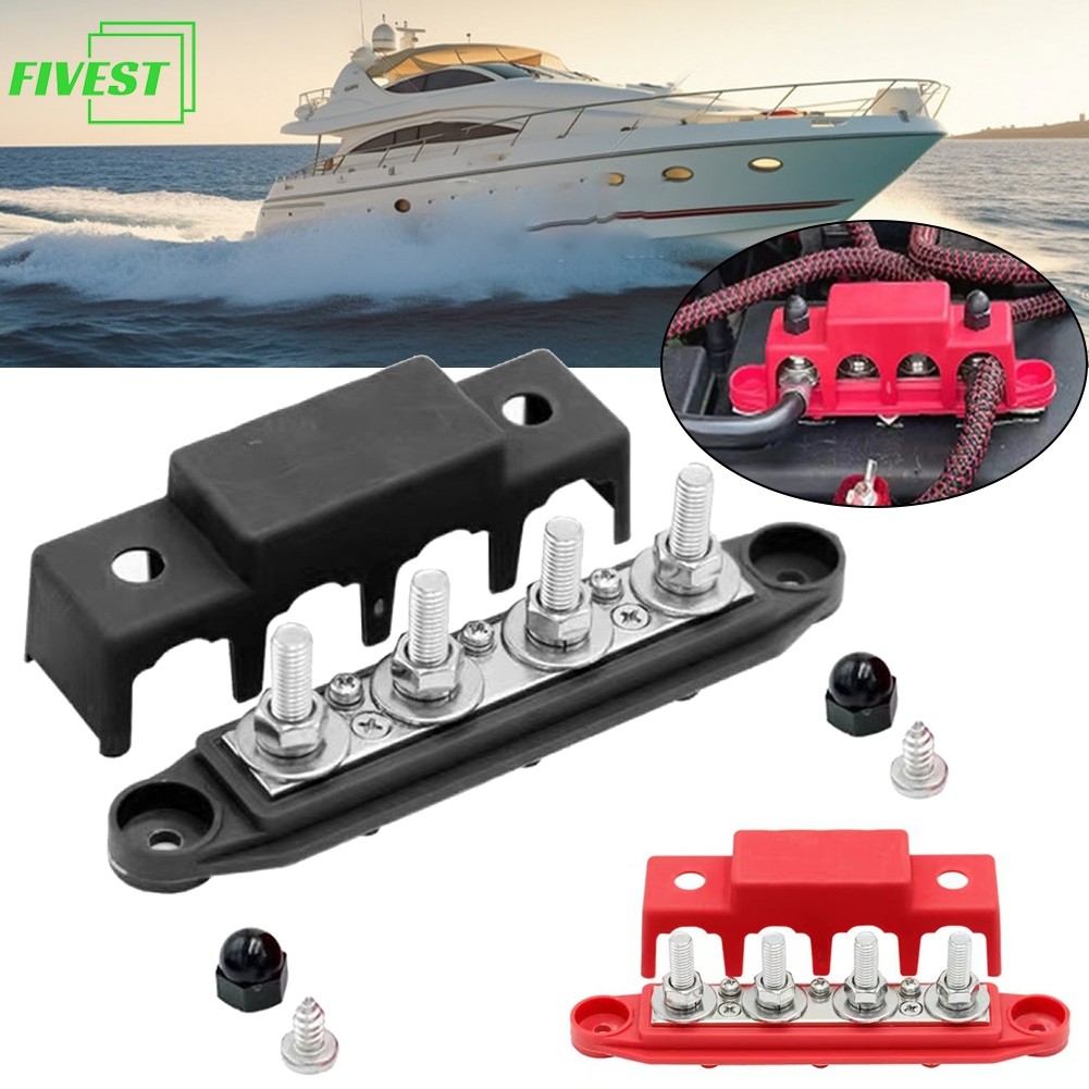 12V 250A 4 Post Busbar Bus Bar Power Distribution Block W/ Cover 5/16" | Shopee Malaysia