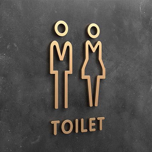 Toilet Sign Acrylic Akrilik Tandas Logo 洗手间 标识门贴 3d D2 | Shopee Malaysia