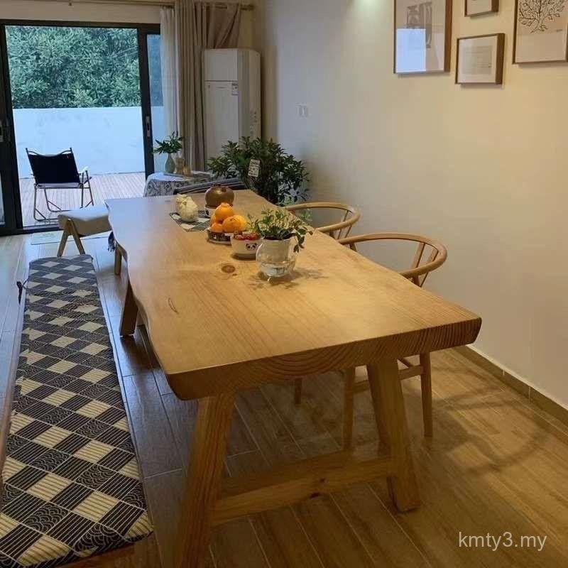 Nordic All Solid Wood Dining Table Natural Side Household Living Room ...