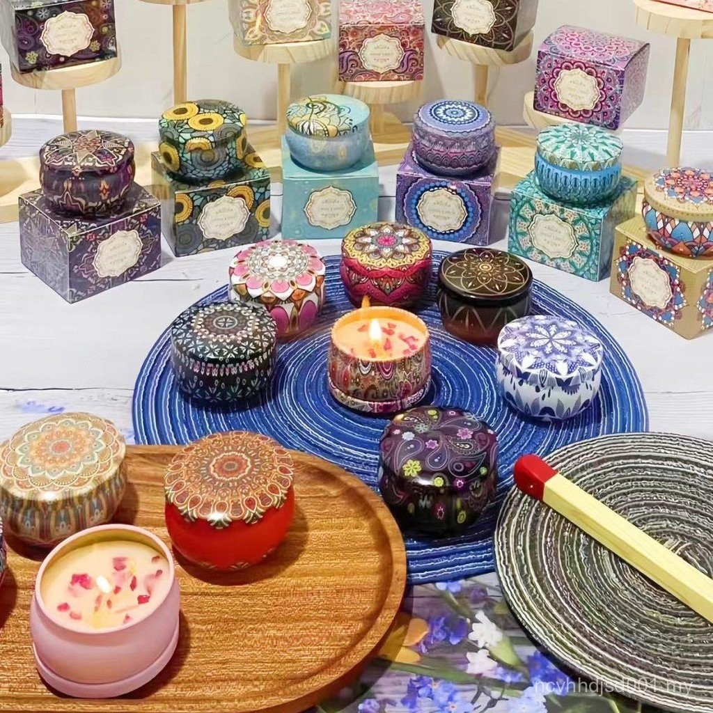 Lilin Aromaterapi dengan Bunga Kering untuk Kegunaan Rumah, Kemenyan ...