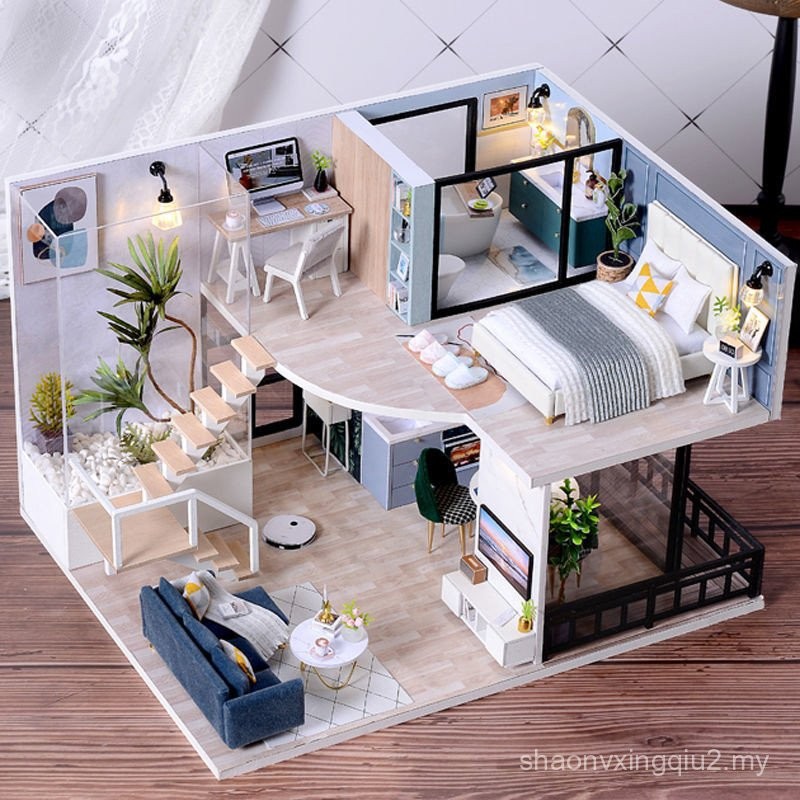 Diy Hut Handmade Building House Assembling Attic Creative Model Gift ...