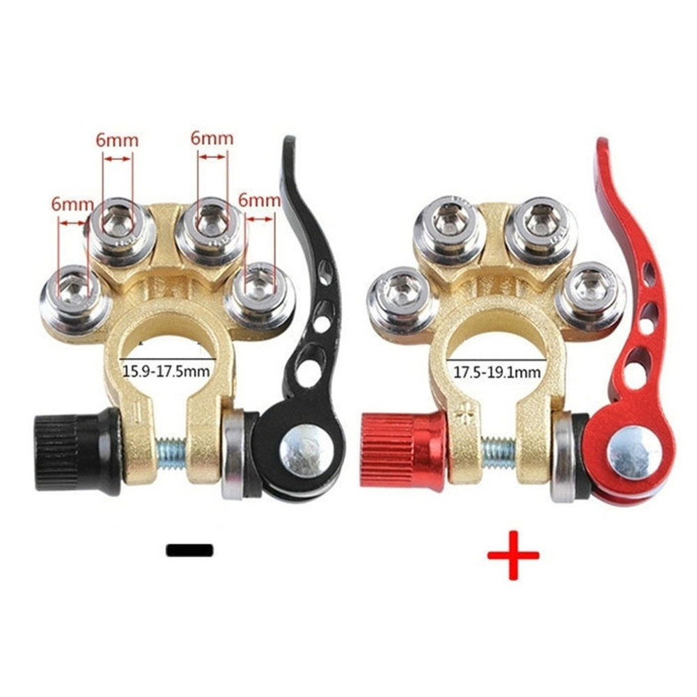 12V Auto Car Top Post Battery Terminals Copper Quick Release Terminal ...