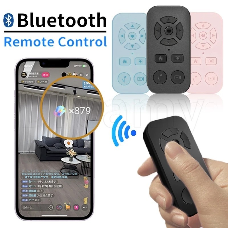 Bluetooth Remote Control - Release Phone Selfie Page - Self-Timer Camera Stick Shutter ...