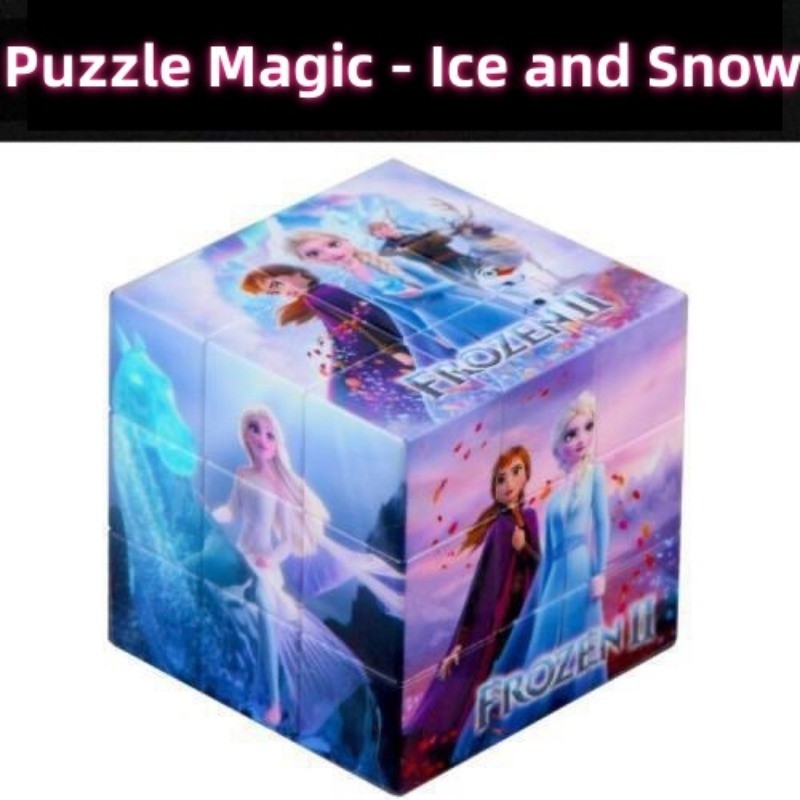 Fun Level 3 Rubik's Cube Ice and Snow Odyssey Dinosaur Cartoon Pattern ...