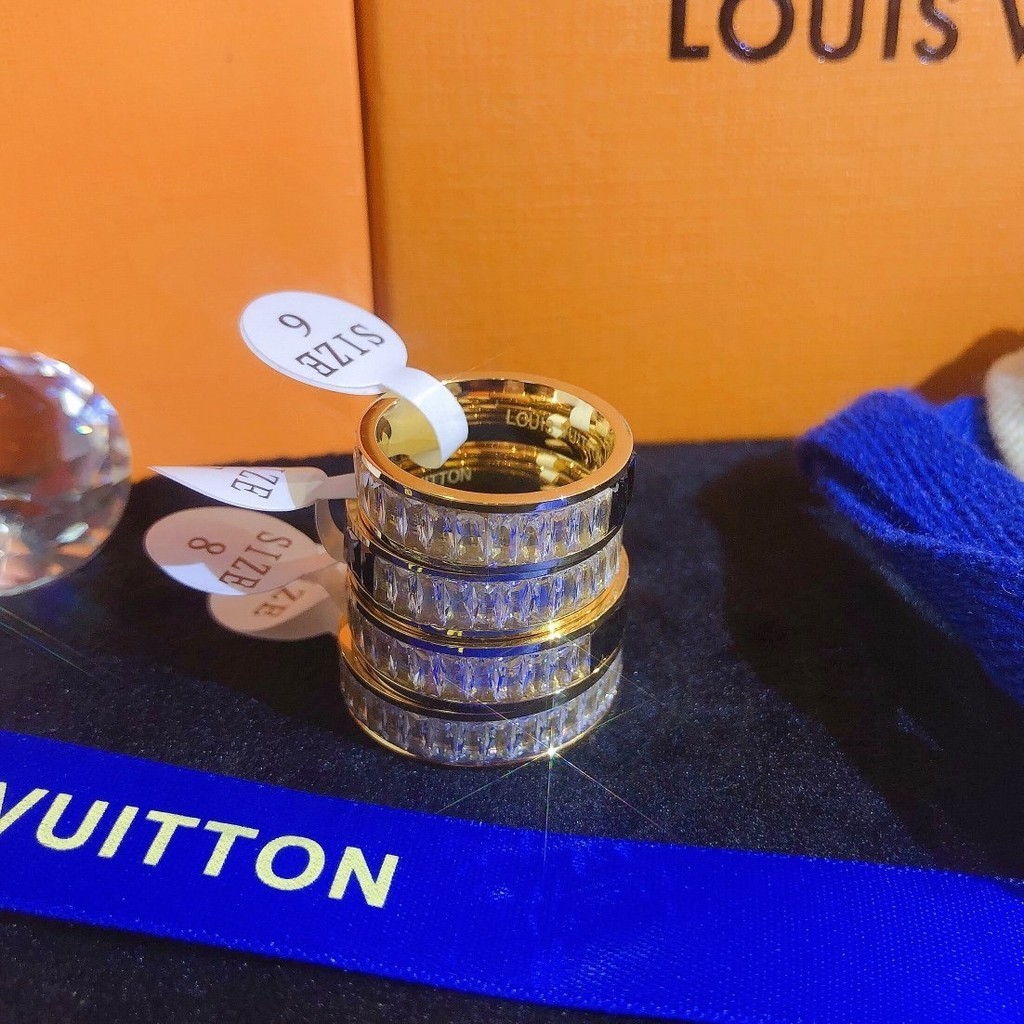 Louis Vuitton Ring for Women Cool Simple Korean Style Letter LV Finger ...