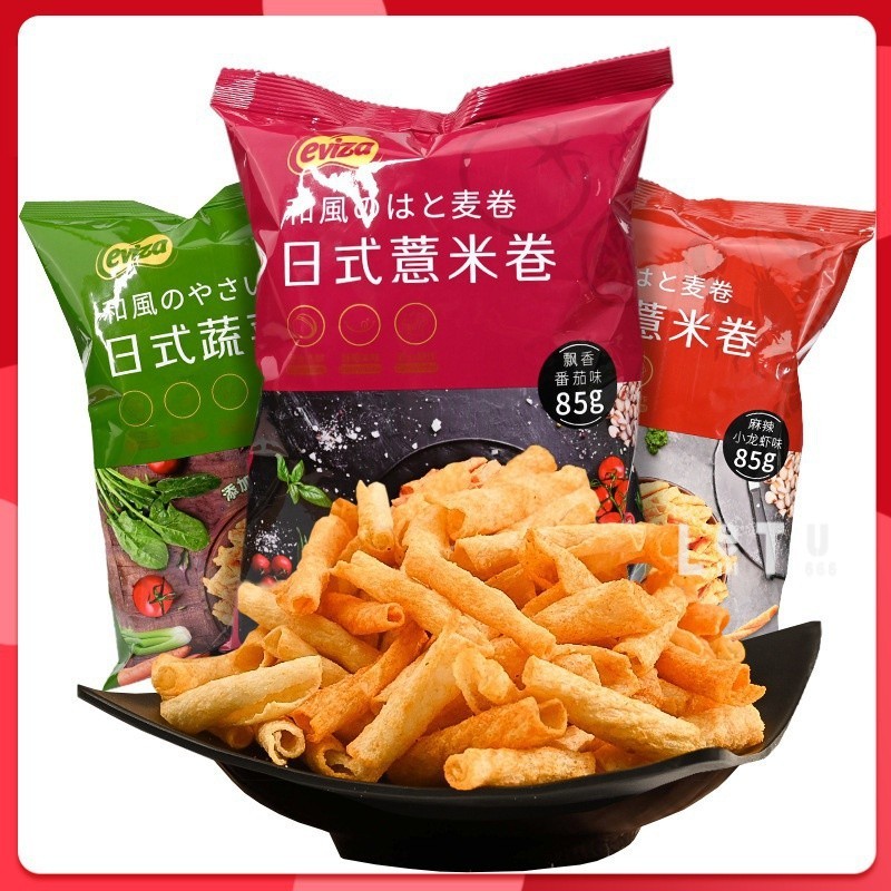 eviza Japanese Barley Roll Puffed Seaweed Tomato Flavor French Fries ...
