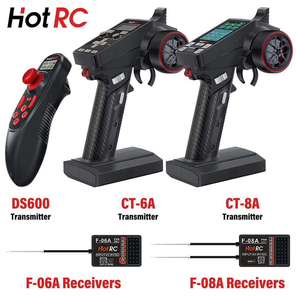 HotRC 2.4GHz Radio System Transmitter with F-06A F-08A PWM GFSK ...