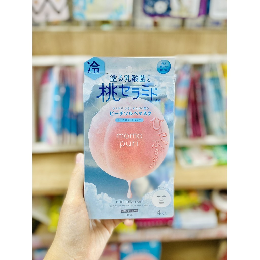 Momo Puri Cool Jelly Mask 4 pieces (Peach scent) | Shopee Malaysia