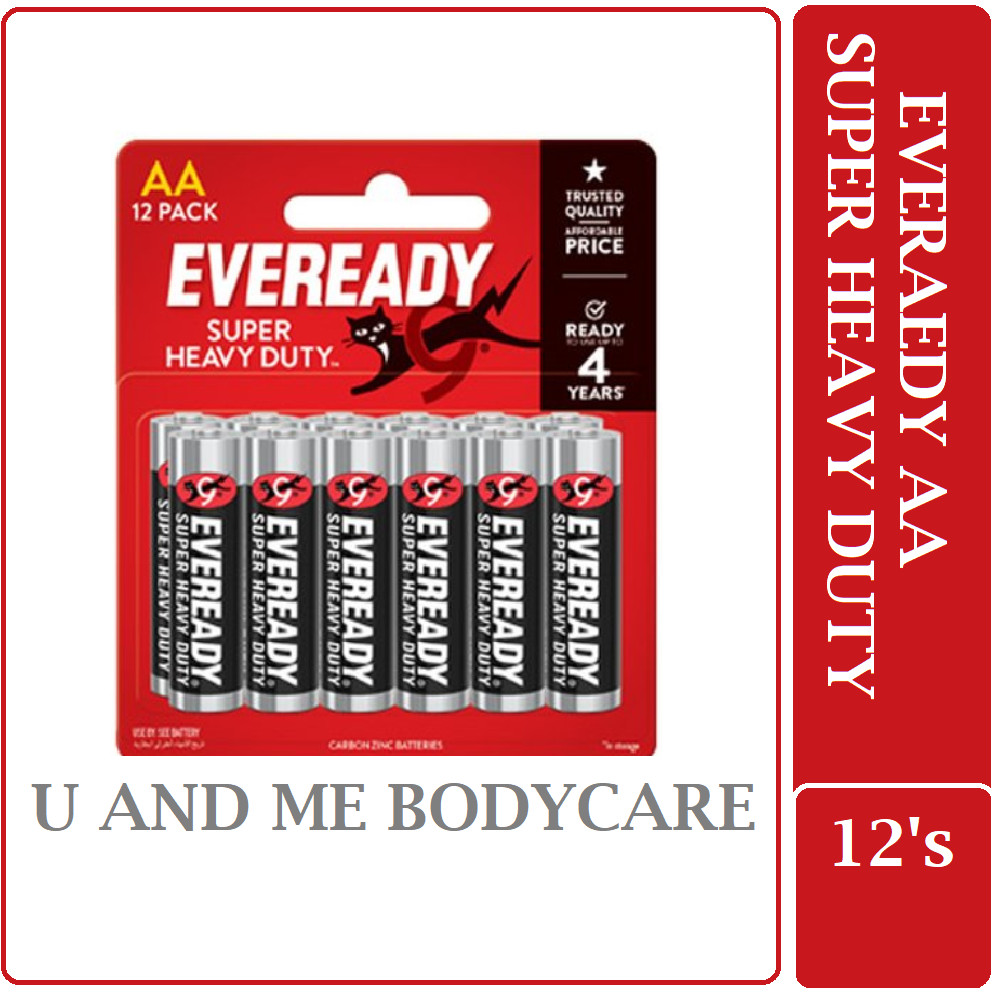 Eveready Battery Super Heavy Duty AA/AAA 12's | Shopee Malaysia