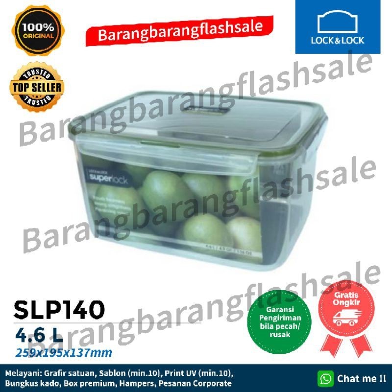Locknlock Superlock Food Container 4.6L SLP140 SLP150 with handle Food ...