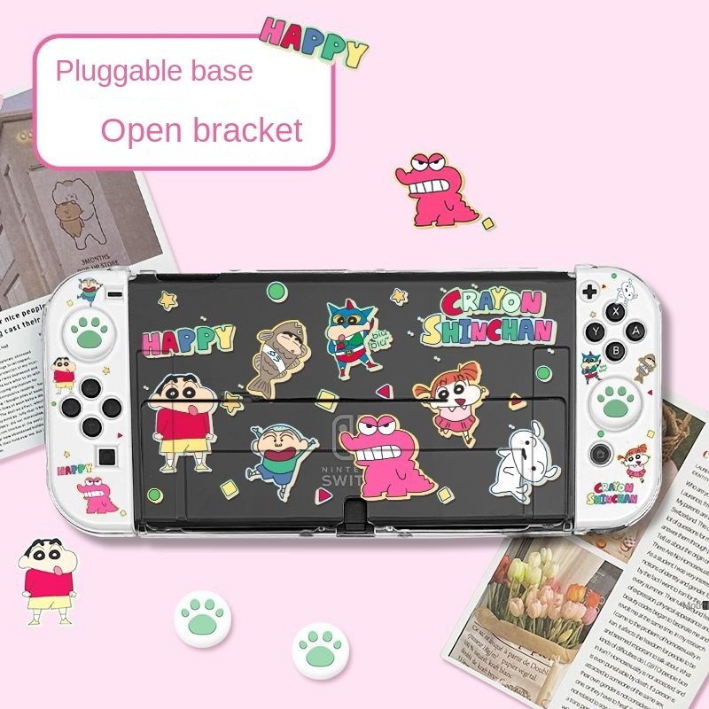 Switch OLED Cartoon Cute Pink Dinosaur Xiaoxin Protective Case Nintendo ...