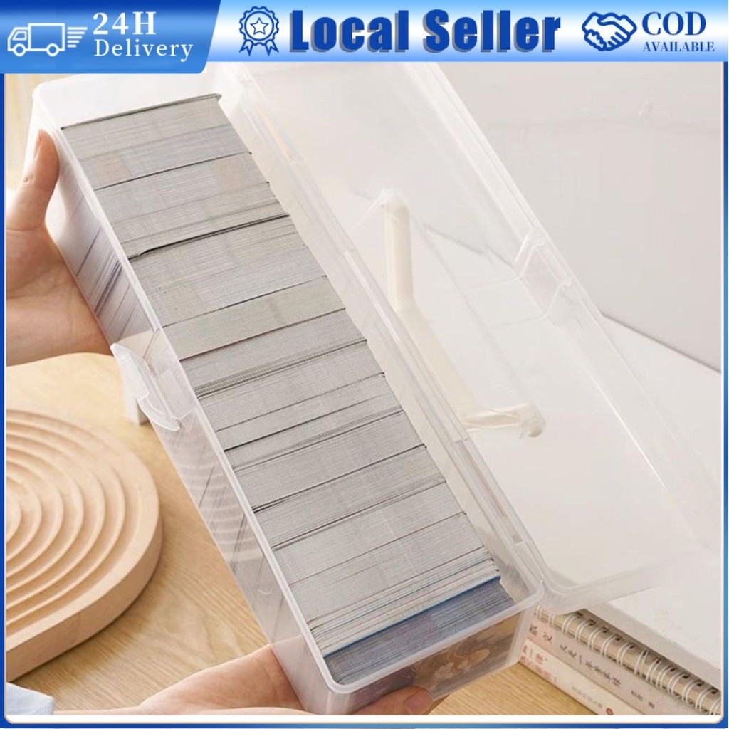 Mini Plastic INS Clear PhotoCard Storage Box Small Card Collection Desk ...