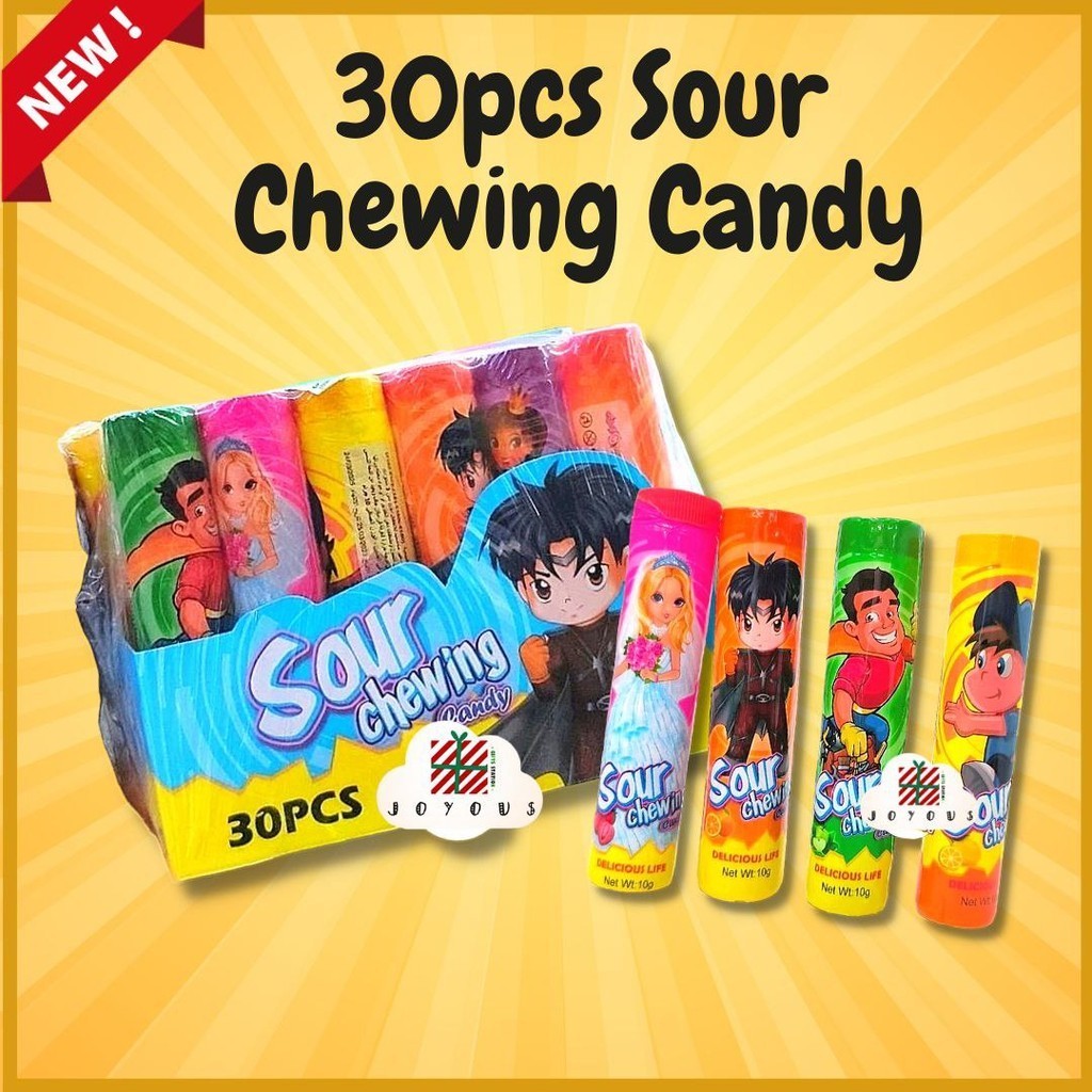 30pcs Leanseng Sour Chewing Candy cartoon bottle design macam sugus ...