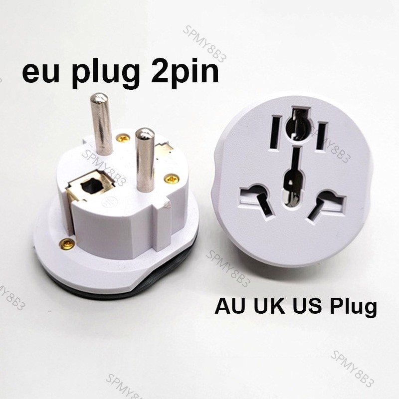EU AU UK US To EU Euro Plug Adapter Converter European Travel Adapter ...