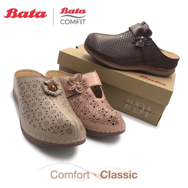 Bata Comfit Ladies Luxury Rounded Half Wedges Shoes Kasut Sarung Bata ...