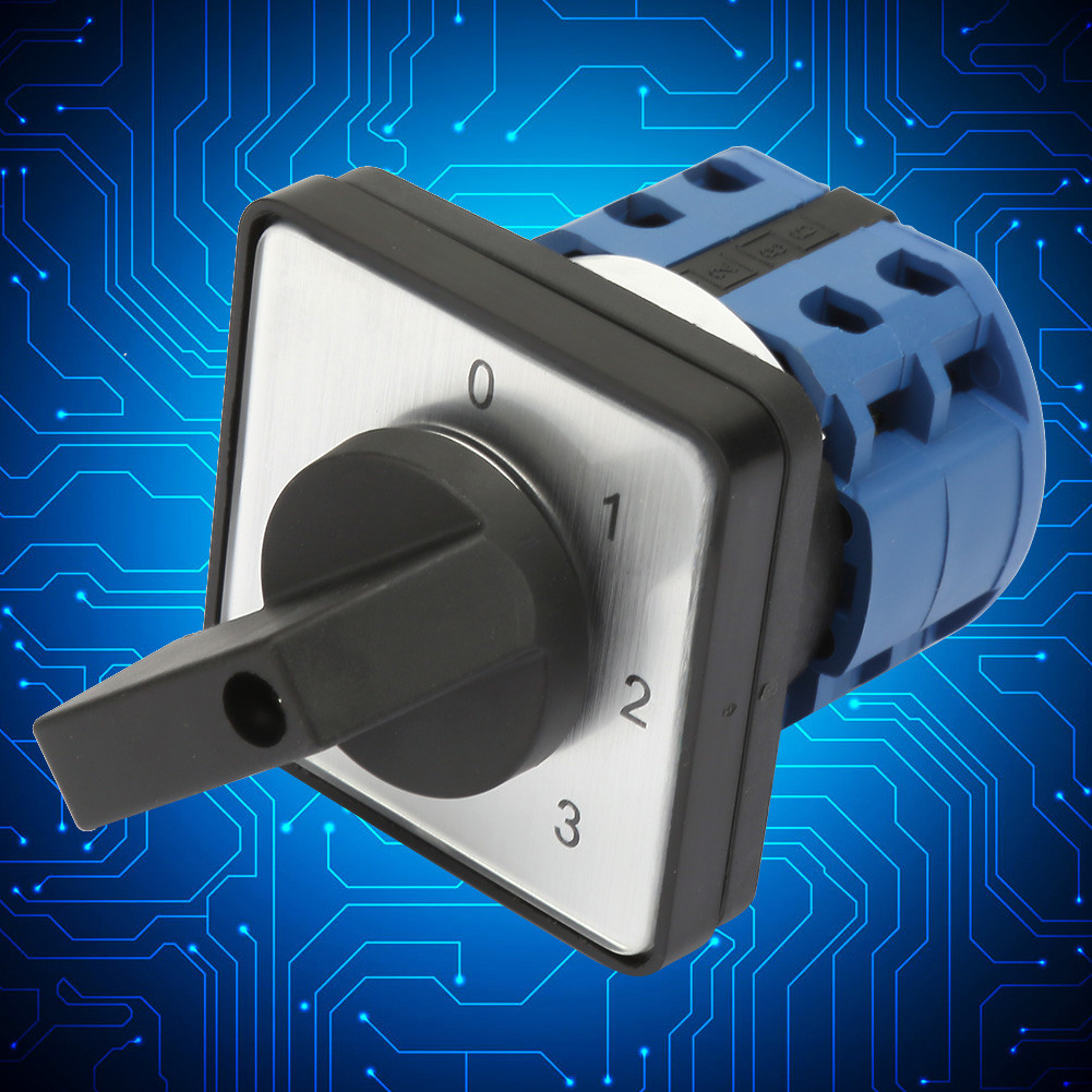 Yohooo 660V 20A Changeover Switch 4-Position 2 Pole Rotary Selector ...