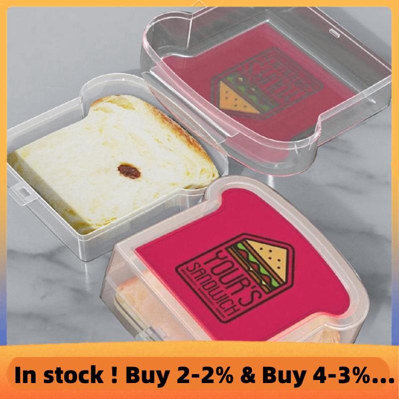 Reusable Sandwich Container Sealed Food Container Transparent Bread Box ...
