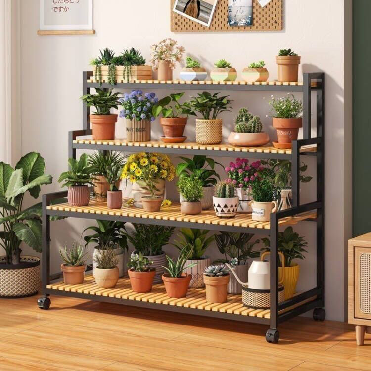 [753 Pembelian Semula] Seni Besi Balkoni Bunga Stand Ruang Tamu Dalaman ...