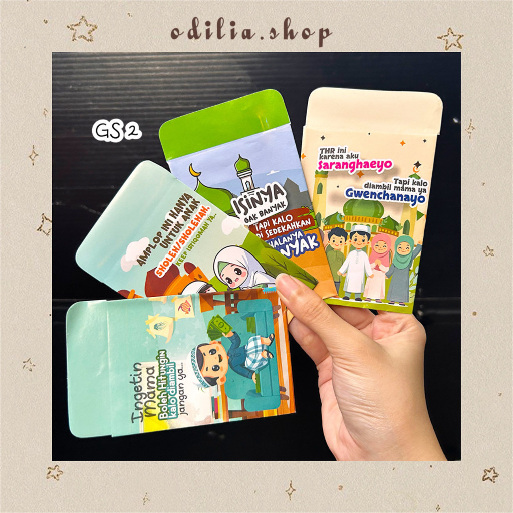 Gs Eid Envelope 2025 contains 10 pcs Size S Eid Al-Fitr Character Chibi ...