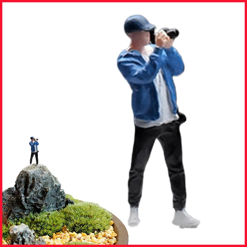 Photographer Figure Model 1/64 Scale Simulation Miniature Display Toy ...