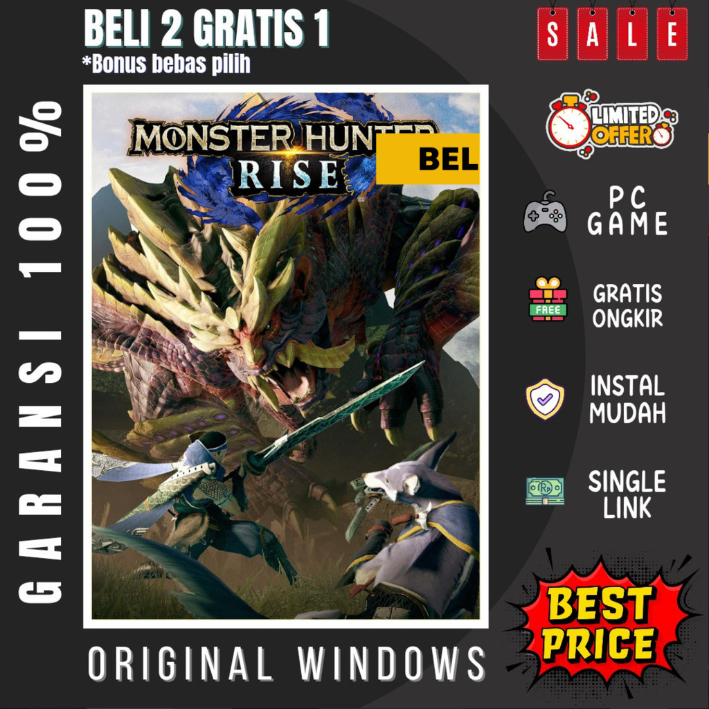 Monster HUNTER RISE DELUXE EDITION - PC GAME - LAPTOP GAME - PC GAMES ...