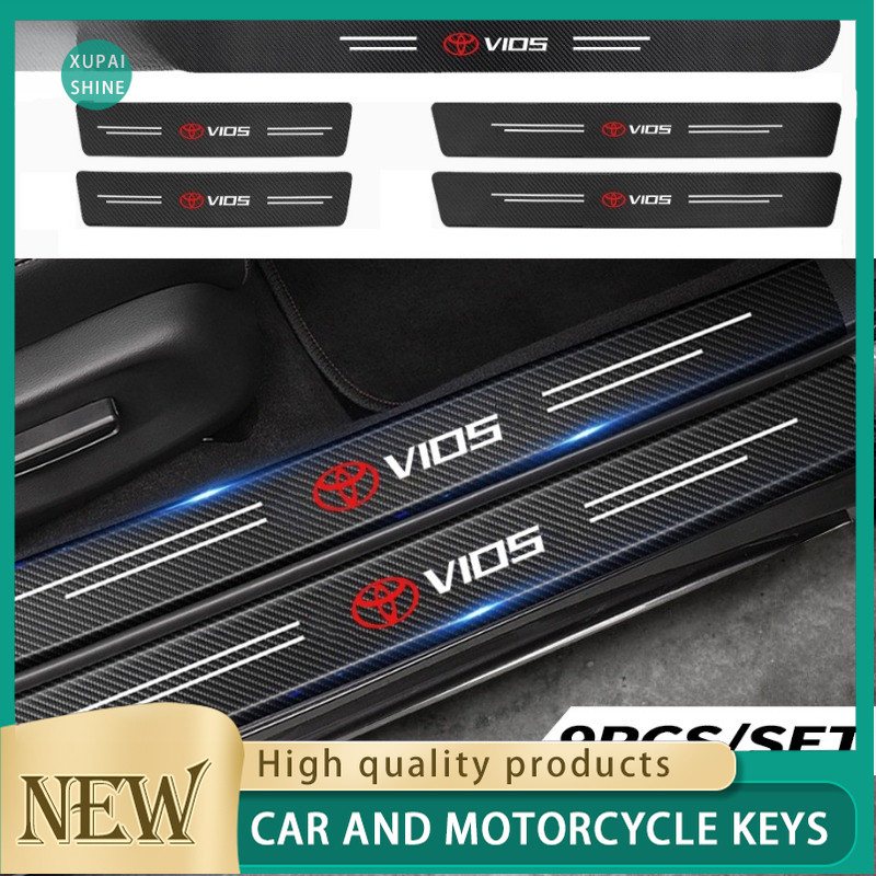 Toyota Vios Carbon Fiber Car Door Trunk Sticker Protector Auto ...