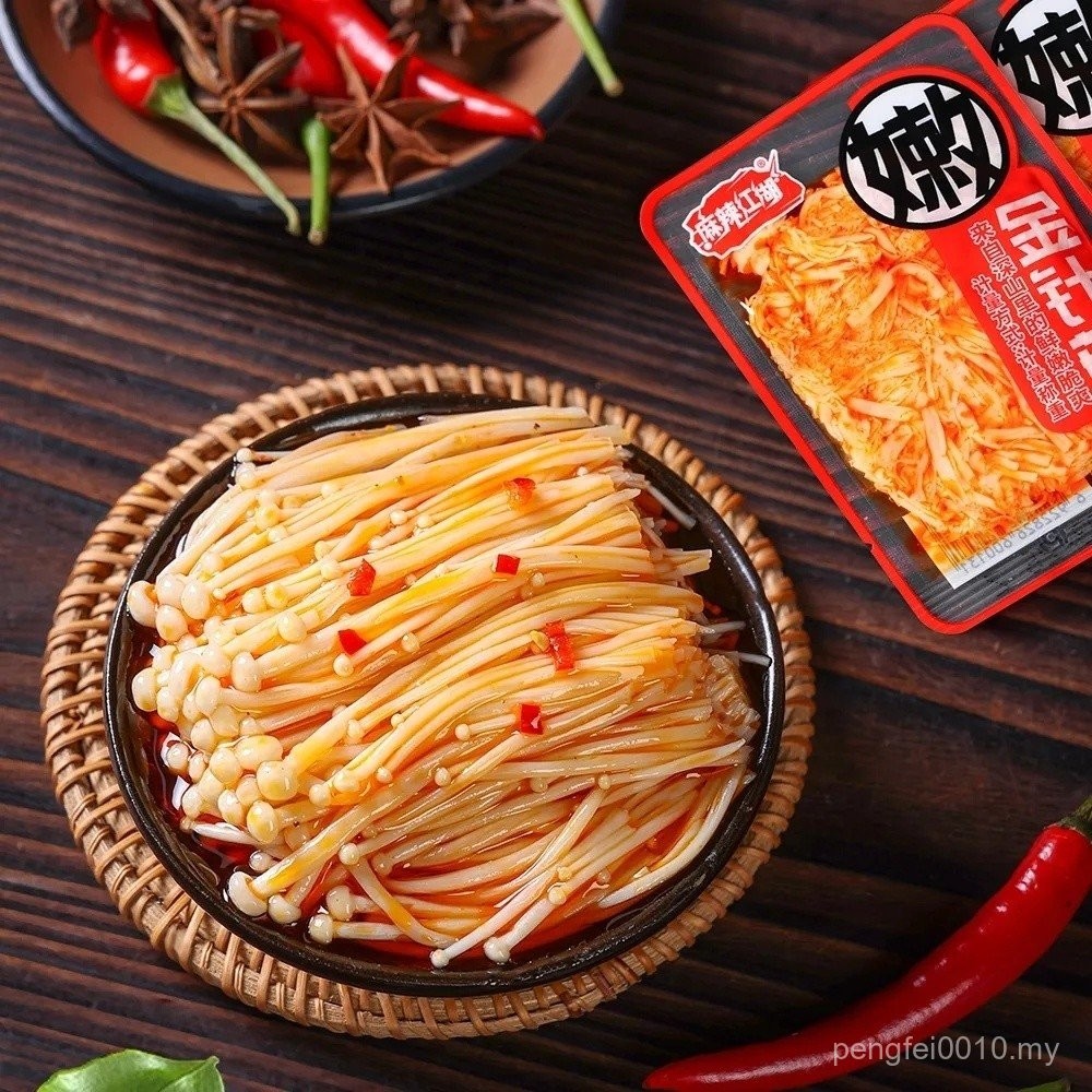 Enoki Mushroom Casual Independent Small Package Appetizer Spicy Instant ...