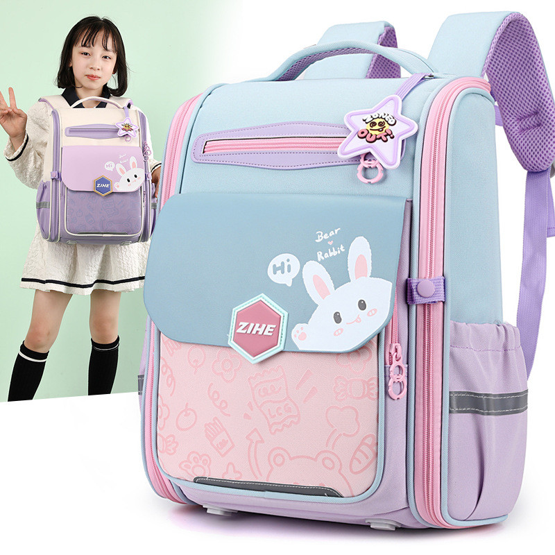 Elementary School Bag Female Grade 1-4-6 Ridge Protection Reduce Burden ...