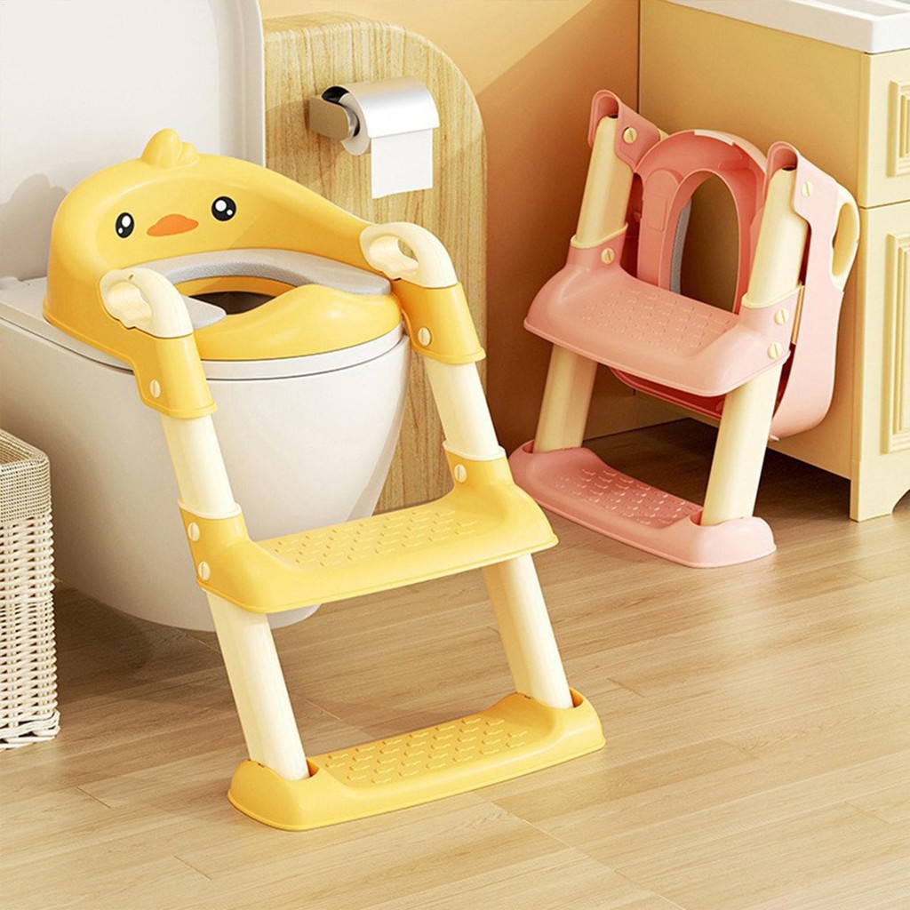 Toilet Ladder for Child Foldable Potty Seat for Kids Cartoon Toilet ...