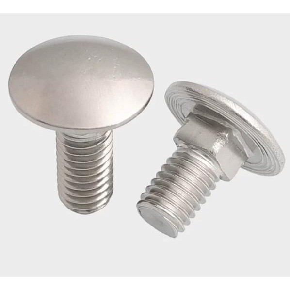 M10 M12 304 Stainless Steel GB12 Truss Round Head Square Neck Carriage Screw Coach Bolt | Shopee ...