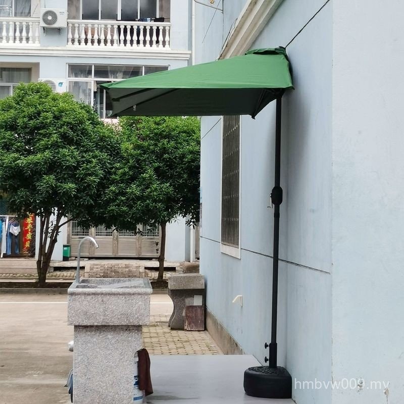 Outdoor Half-Side Umbrella Wall Balcony Sunshade Side Rectangular ...