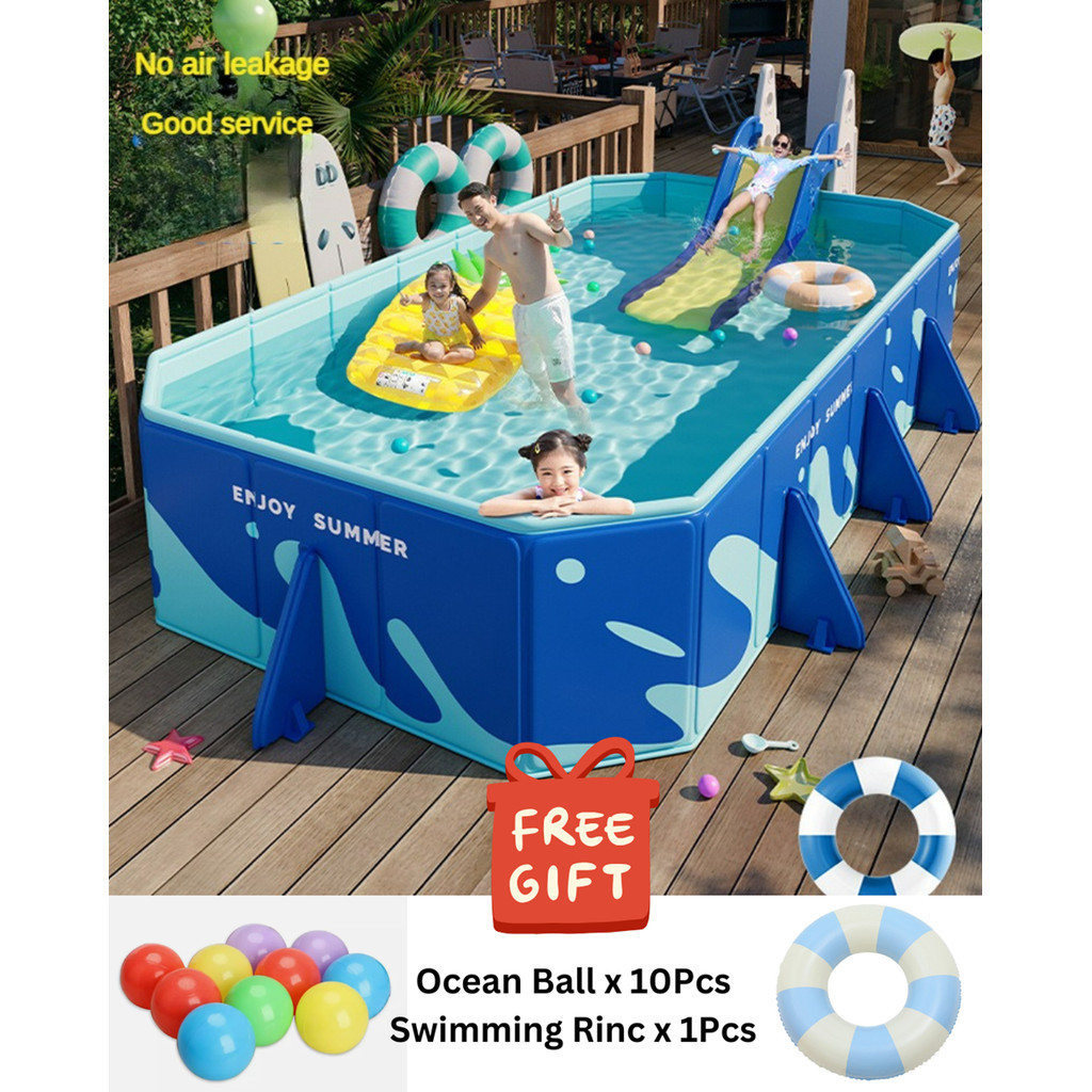 JC. 2025 New Version Large Frame Water Play Pool Foldable Outdoor Kids ...