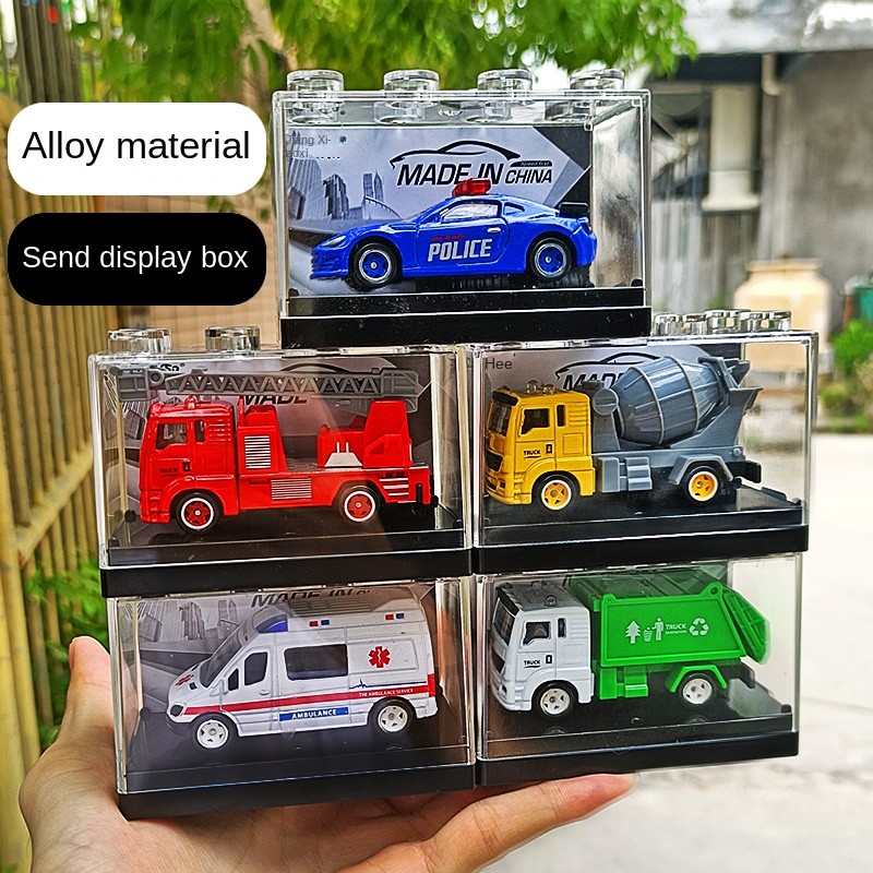 New Alloy Car Model Simulation Police Car Fire Truck Ambulance 120 ...