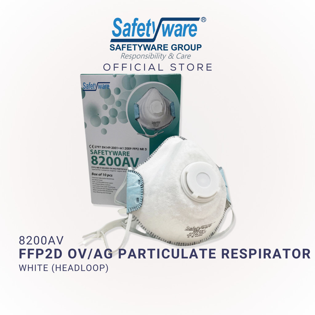SAFETYWARE 8200AV FFP2D OV/AG Particulate Respirator with Valve ...