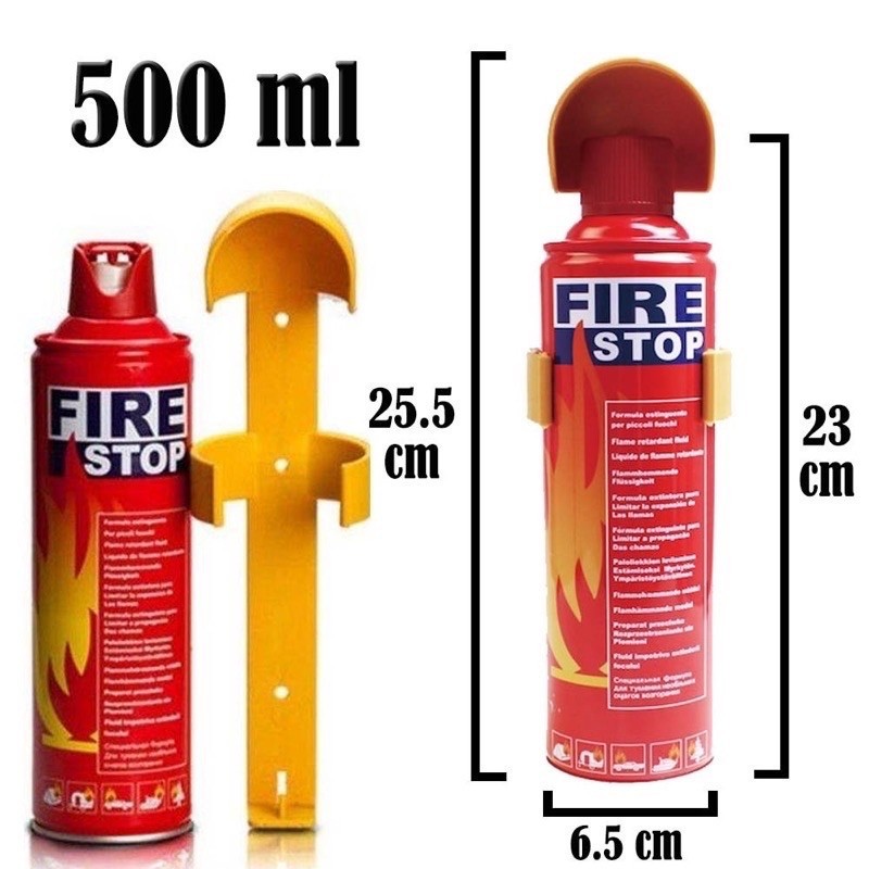 (500ml) Portable Mini Car Fire Extinguisher Fire Stop Foam Spray Fire ...